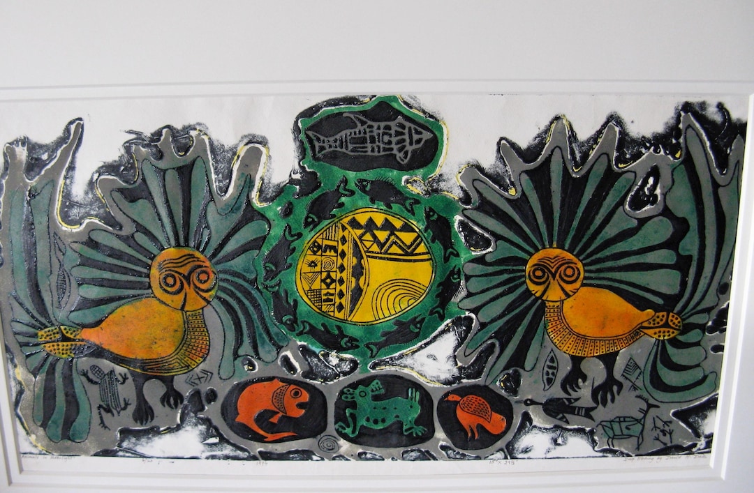 AFRICAN ART Deep Cut Etching David H. Dale Nigerian Artist 1970's - Etsy