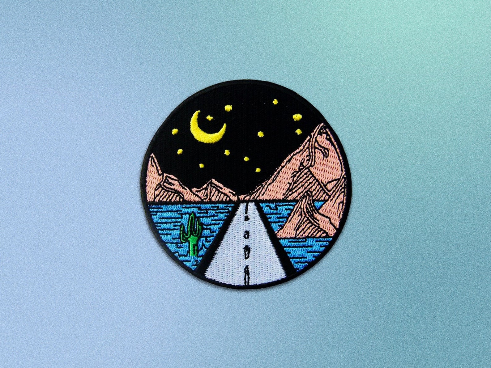 Road Night Patch 3 Embroidered Sew on Moon Patch - Etsy