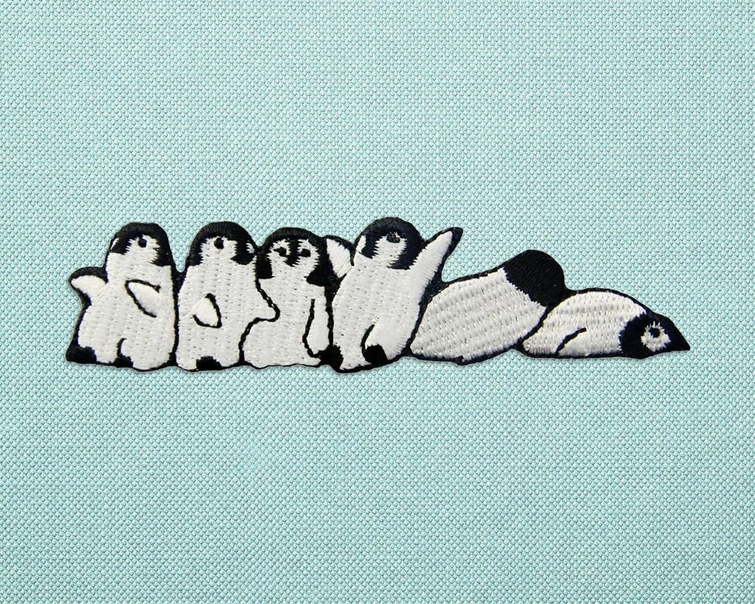 Cute Penguin Patch Iron On, Embroidered Bird Patches for Jackets ...