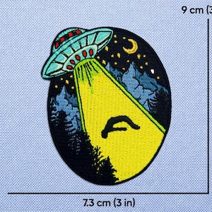 Embroidered Ufo Alien Patches for Jackets, Iron on Space Dinosaur Patch ...