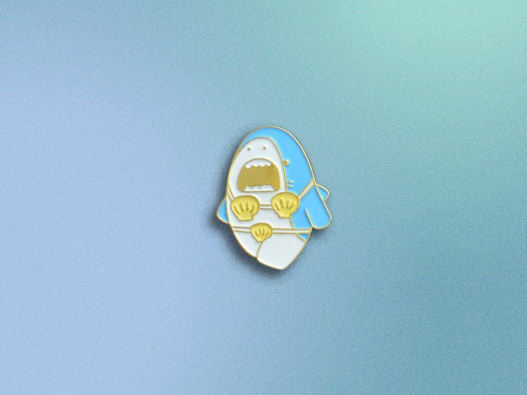 Cute Kawaii Shark Pin, Funny Enamel Pins for Backpacks, Cool Animal ...