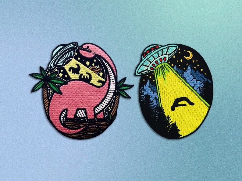 Embroidered Ufo Alien Patches for Jackets Iron on Space - Etsy