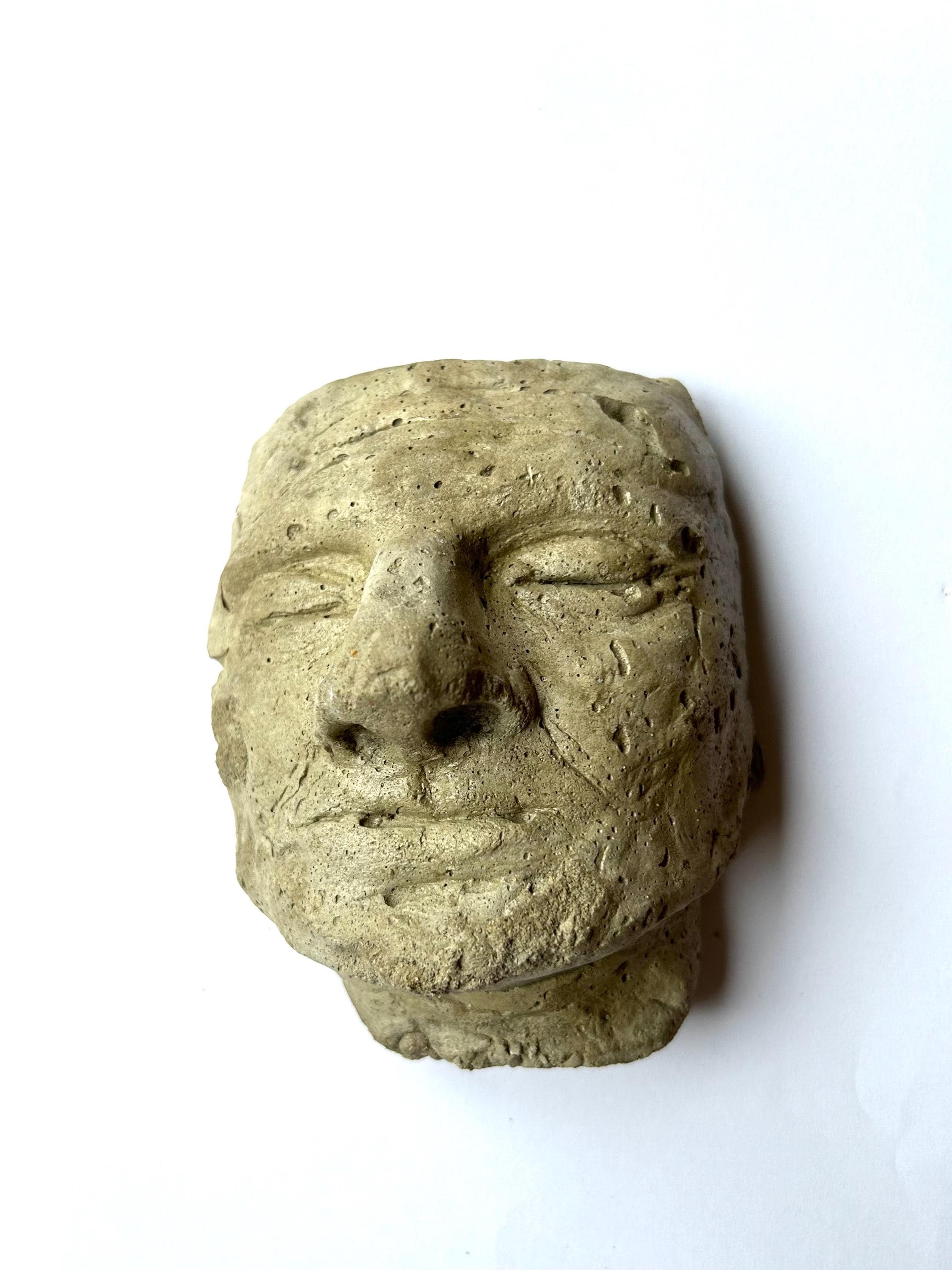 Garden Stone Head Sculpture. Sleeping Man Ornament for Outdoors, Pond ...