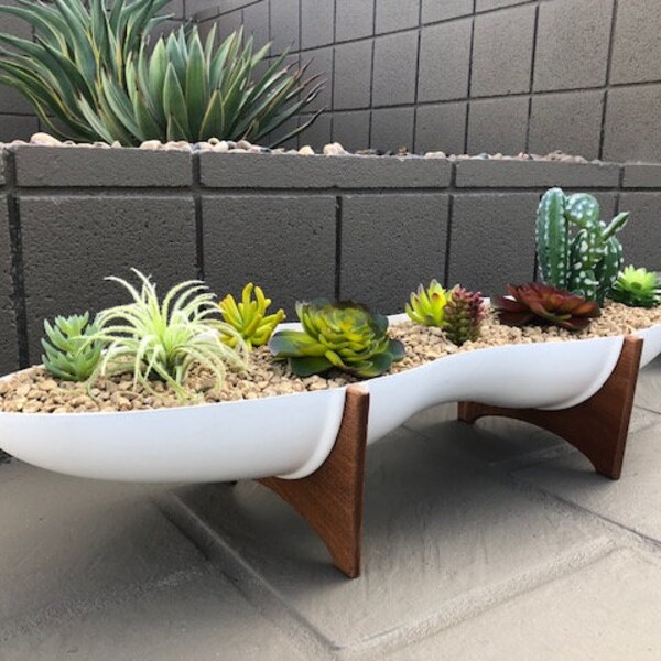 Mid Century Planter - Etsy