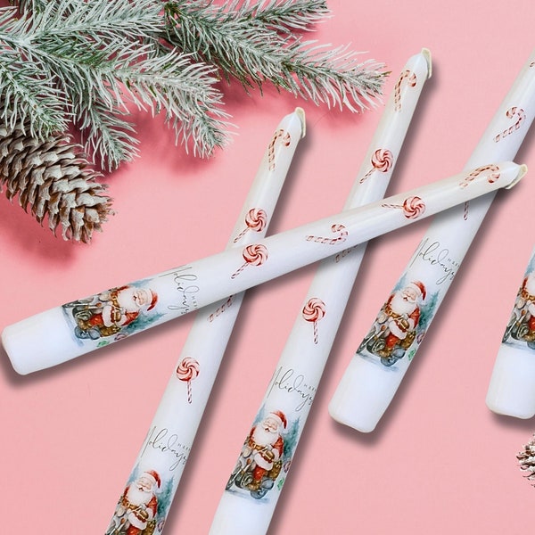 Santa Candles - Etsy