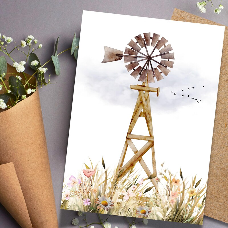 Rustic Windmill - Etsy