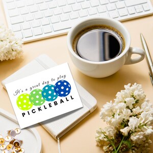 It's a Great Day to Play Pickleball Greeting Card, Pickleball Player ...