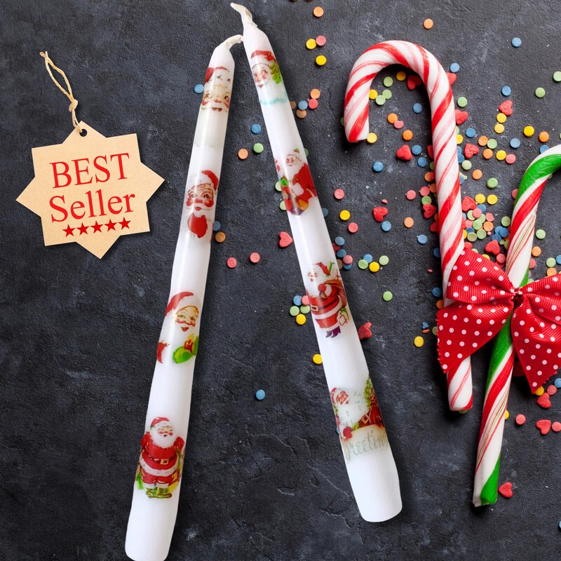 Santa Candles - Etsy