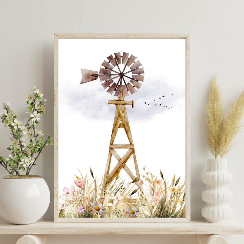 Windmill Wall Decor - Etsy
