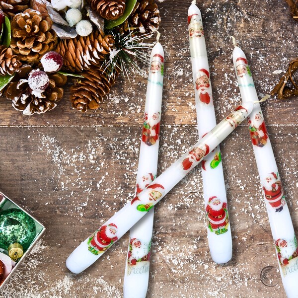 Vintage Santa Candle - Etsy