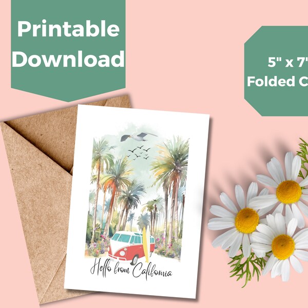 California Greeting Cards - Etsy