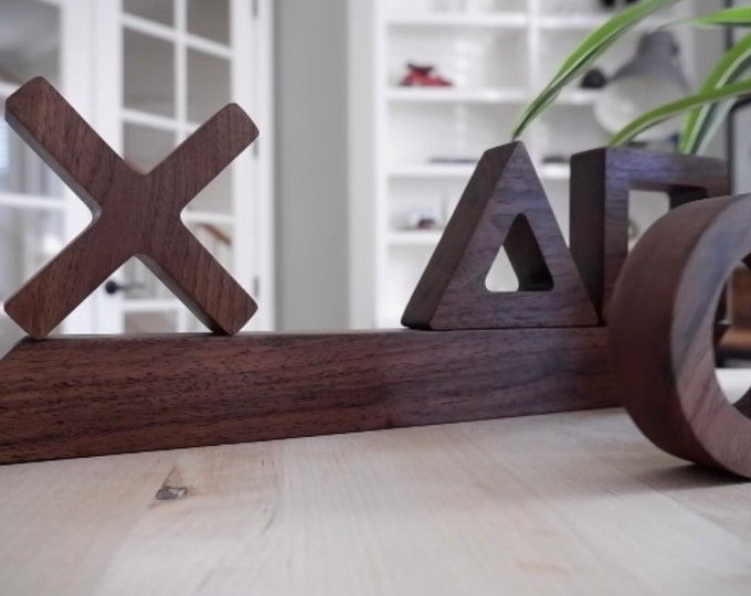 Wooden Playstation Symbols / Oak Icons / Walnut Buttons / Wood Blocks ...