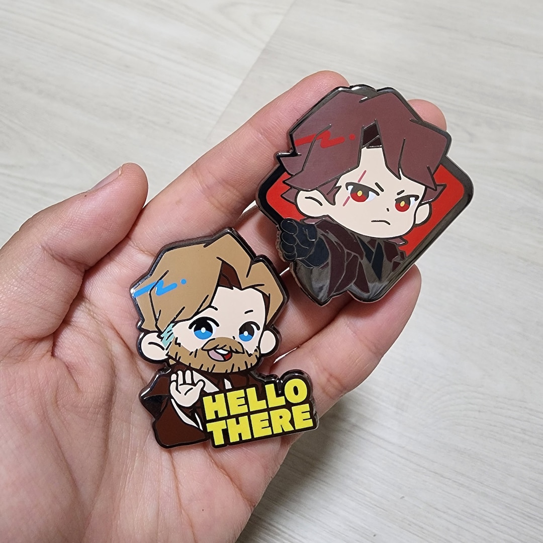 Star Wars SW Anakin Skywalker Obi Wan Kenobi Enamel Pin Sticker - Etsy