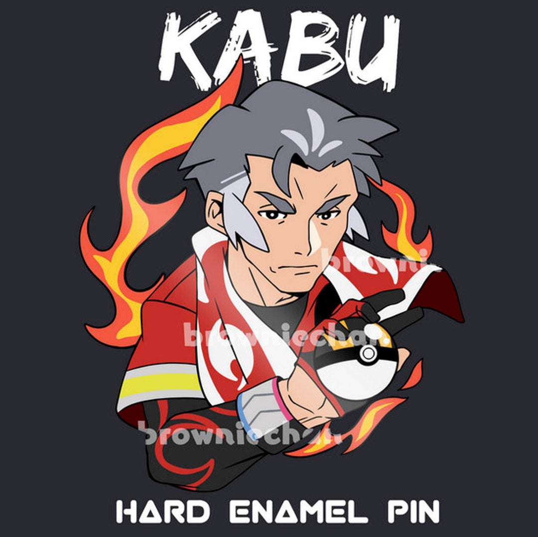 Pokemon Sword Shield Fire Gym Leader Kabu Enamel Pin - Etsy