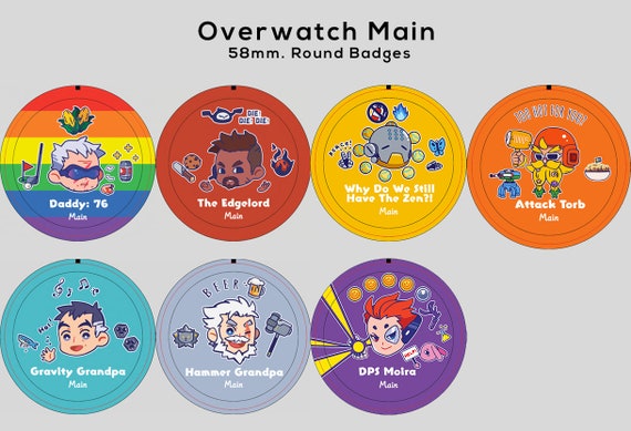 Overwatch Main Round Badges - Etsy