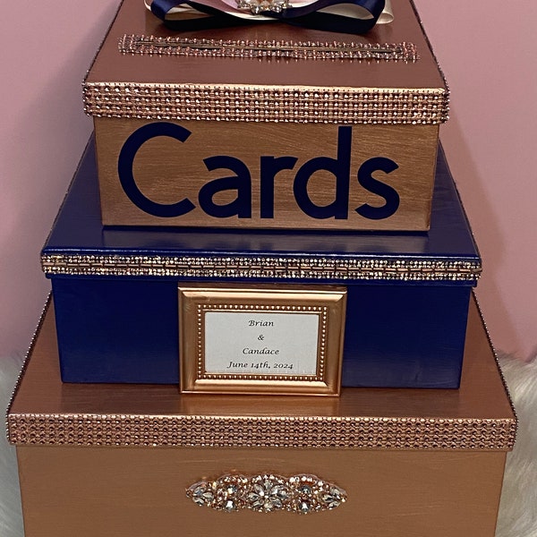 2 Tiered Card Box - Etsy