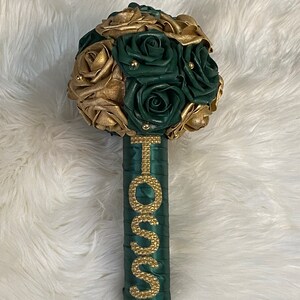 Bridal Cascade, Personalized Wedding Broom, & Toss Bouquet Combo - Etsy