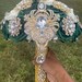 Luxurious Bling Bouquet - Hunter Green/ivory With Gold Bling - Etsy