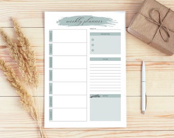 SIMPLE Weekly Planner printable and Cute - Etsy
