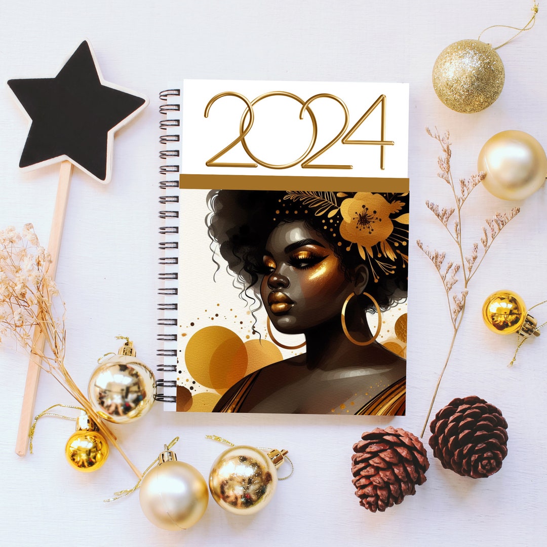 Black Girl Planner 2024, January to December 2024 Planner, African ...