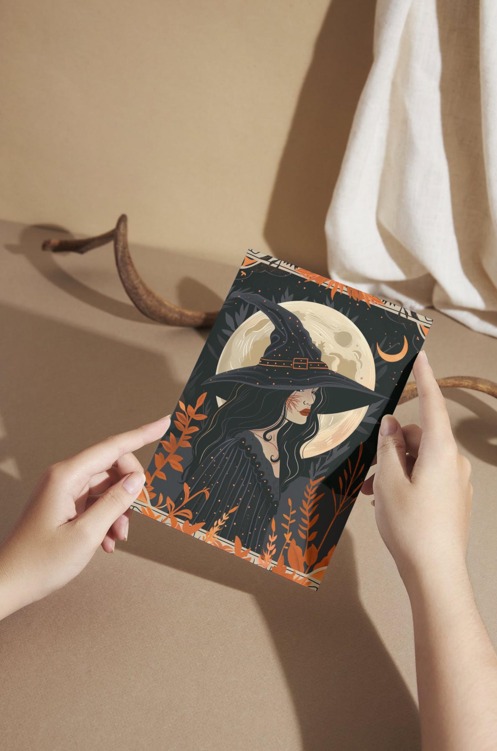 Spooky Greeting Card, Witch Theme Greeting Card, Halloween Greeting ...