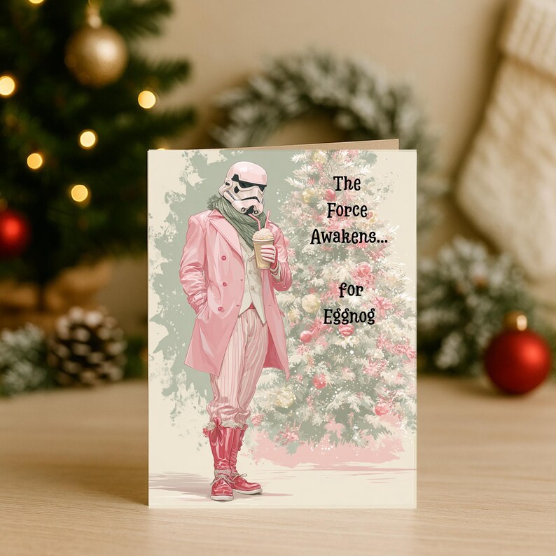 Funny Galactic Christmas Card – Space Christmas Greeting Card “the ...