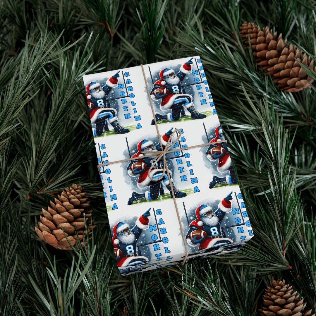 Wrapping Papers, North Carolina Football Christmas Theme, Holiday Gift ...