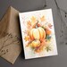 Watercolor Pumpkin Notecards, Handmade Fall Greeting Card Set - Etsy