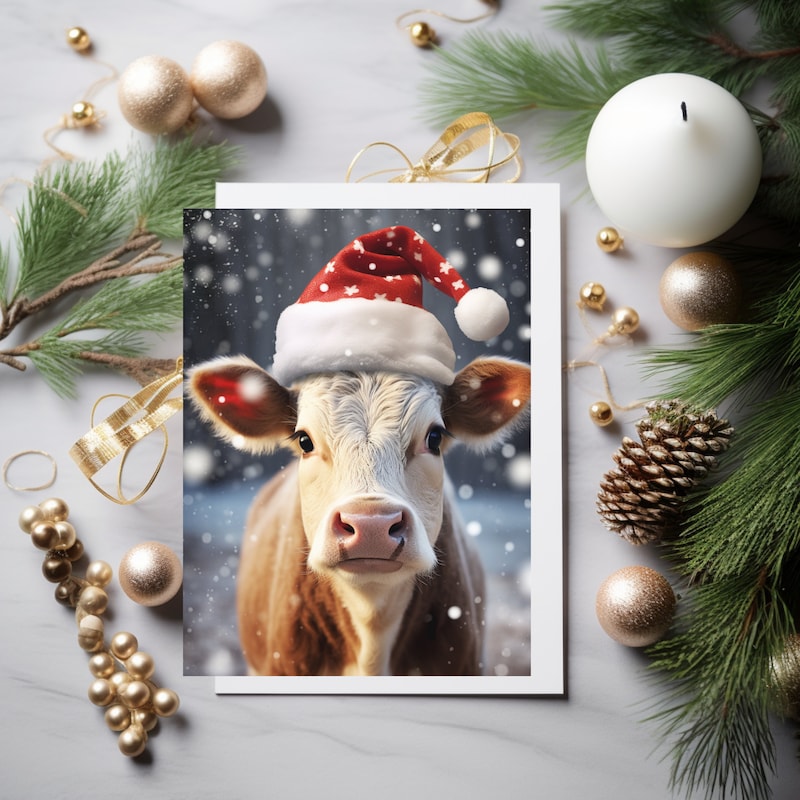 Cow Greeting Card - Etsy