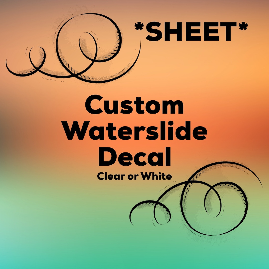 Custom Waterslide Sheet - Customize Your Sheet With Images, Custom ...