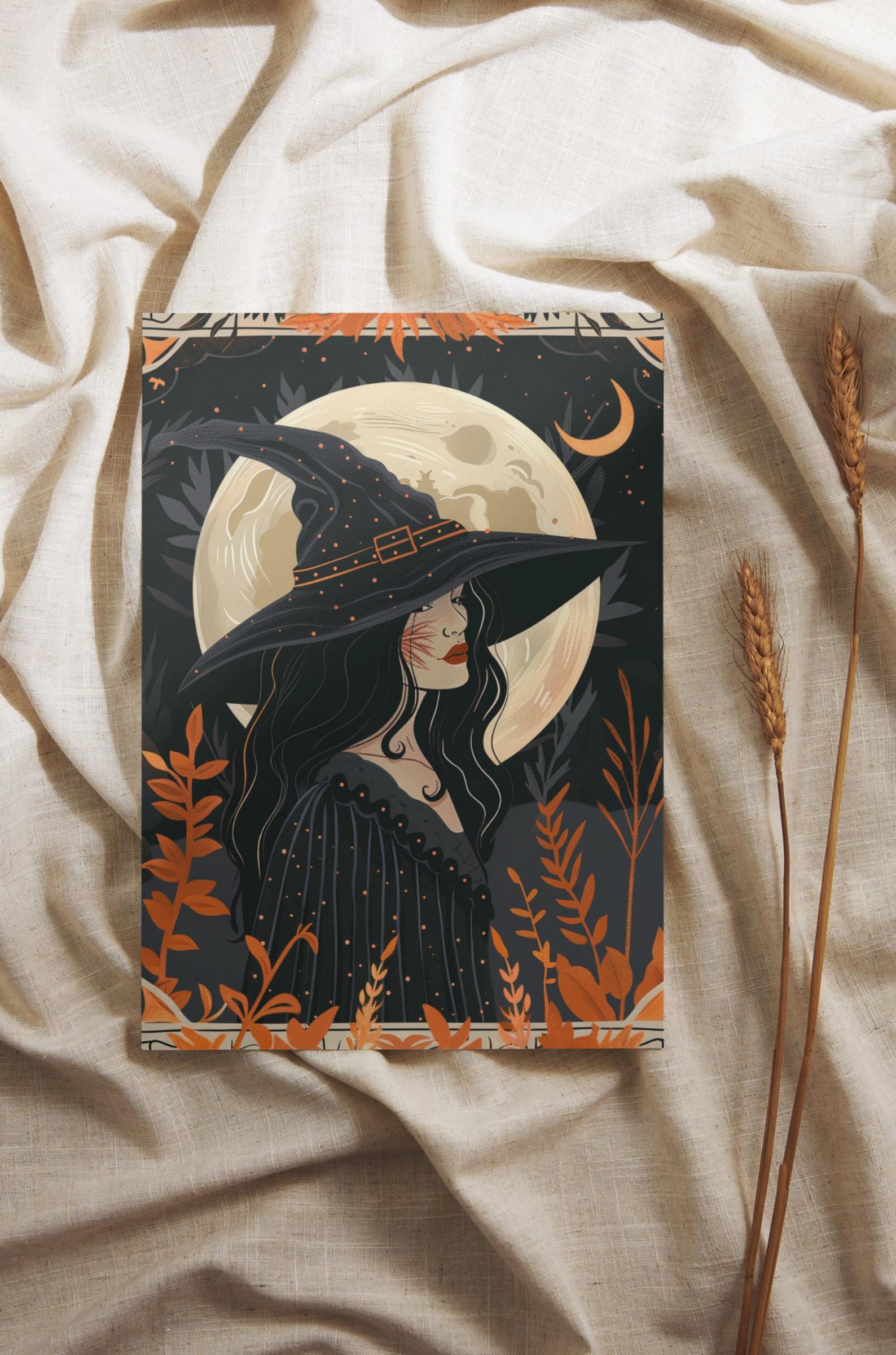 Spooky Greeting Card, Witch Theme Greeting Card, Halloween Greeting ...