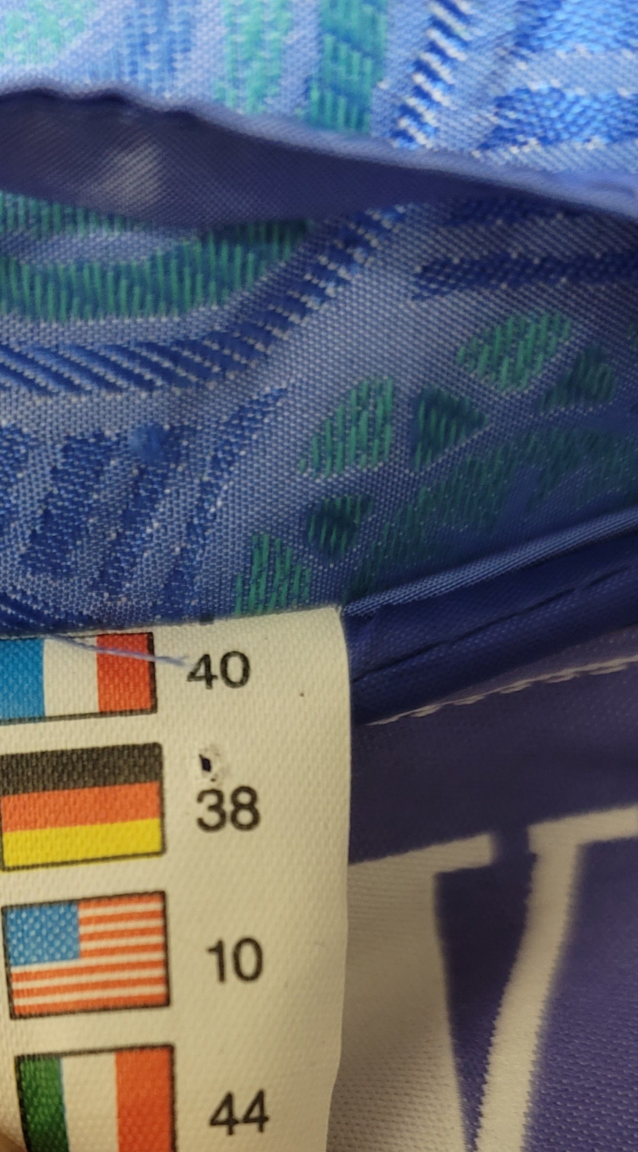 Vdev Paris Vintage 80s Blue Floral Ski Jacket Made in France Size US 10 ...