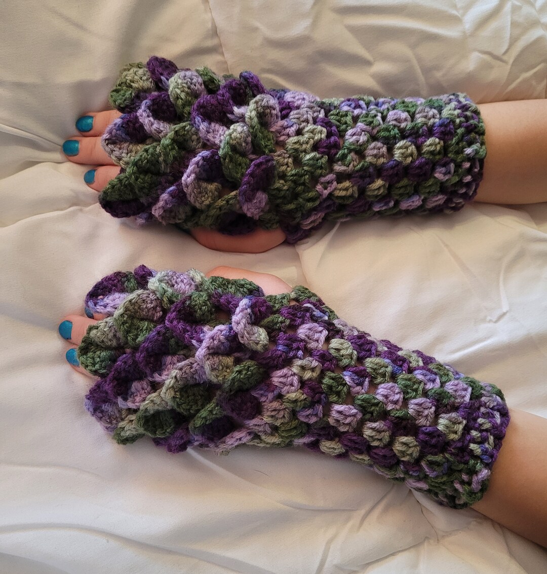 Dragon Scale Gloves - Mermaid Gloves - Fingerless Gloves - Etsy
