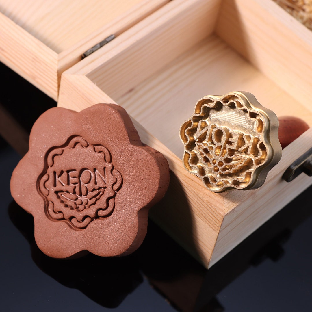 Custom Brass Pottery Stamp: Logo Stamp for Makers Mark, Ceramic ...