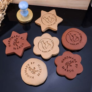 Ceramic Signature Stamp Logo, Polymer Clay Stamp, Custom 12 Mm Thick ...