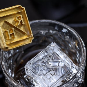 Personalized Ice Cube Stamp: Custom Logo Brass Stamp for Cocktails ...