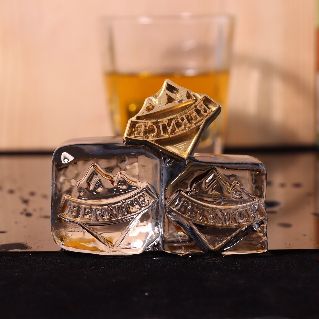 Custom Business Logo Ice Cube Stamp: Personalized Bar Branding for Your ...