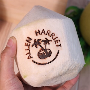 Custom Coconut Branding Iron: Leather & Wood Stamp for Woodworkers ...