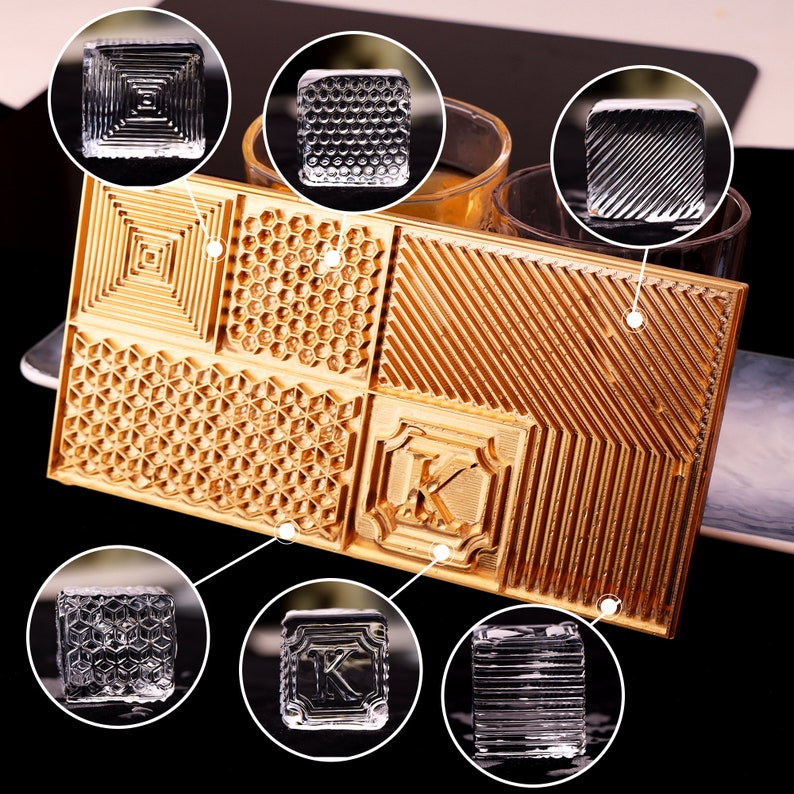 Custom Logo Ice Embosser Stamp: Brass Ice Cube Tray, Whiskey Gift - Etsy