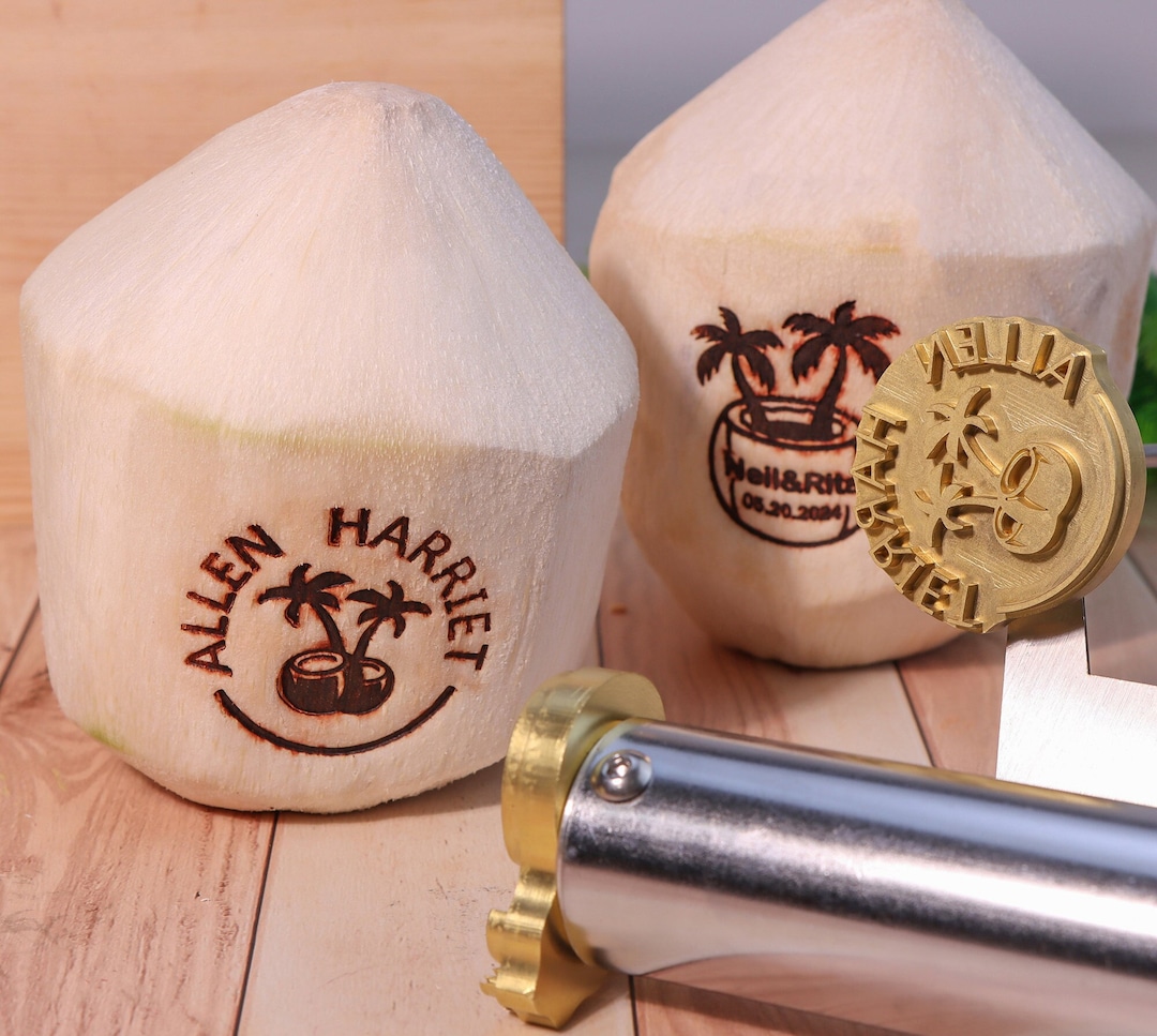 Custom Coconut Branding Iron: Leather & Wood Stamp for Woodworkers ...