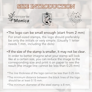 Custom Metal Pottery Stamp: Signature Clay Maker's Mark, Tiny Ceramics ...