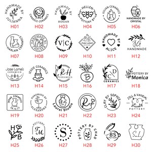 Ceramic Signature Stamp Logo, Polymer Clay Stamp, Custom 12 Mm Thick ...