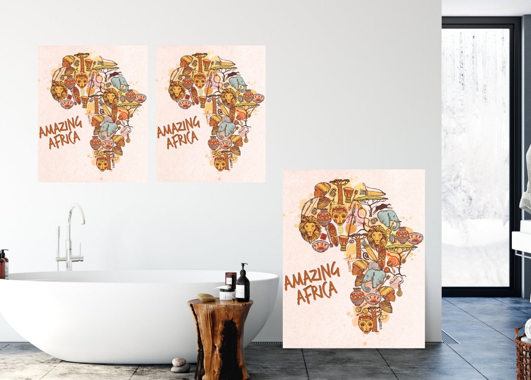 Downloadable Print of Africa Map, Printable Wall Map Africa, Large ...