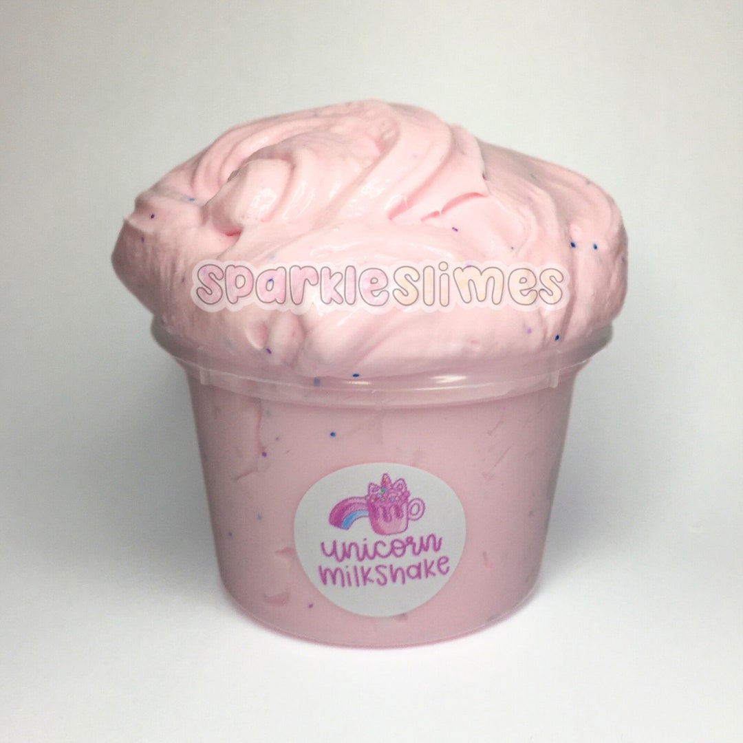 Unicorn Milkshake Slime 4oz Thick & Glossy Slime, in Snap Lid Container ...