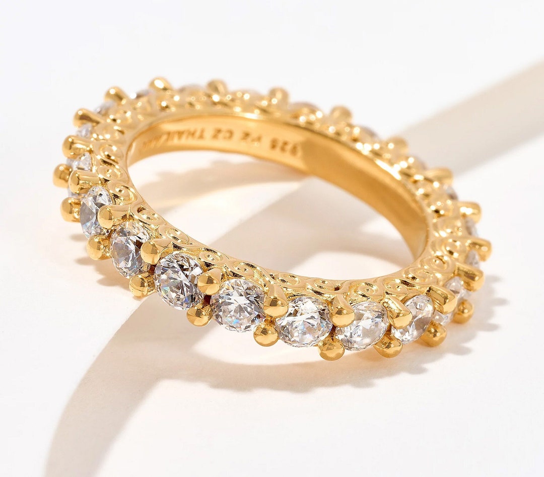 Eternity Ring Stacking Ring Eternity Band Eternity Bridal - Etsy Israel