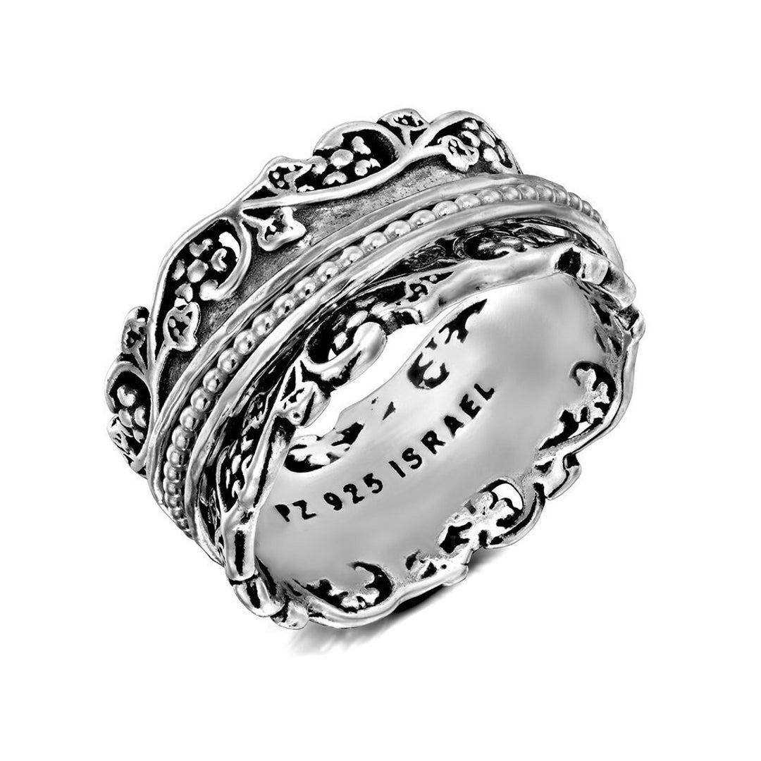 Fidget Spinner Ring - Anxiety Sterling Silver Statement Ring - Boho ...