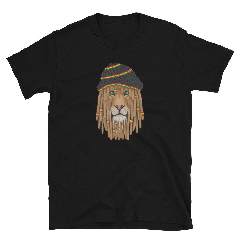 Rasta Lion Shirt Jamaica Dreadlock Rastafarian Unisex - Etsy