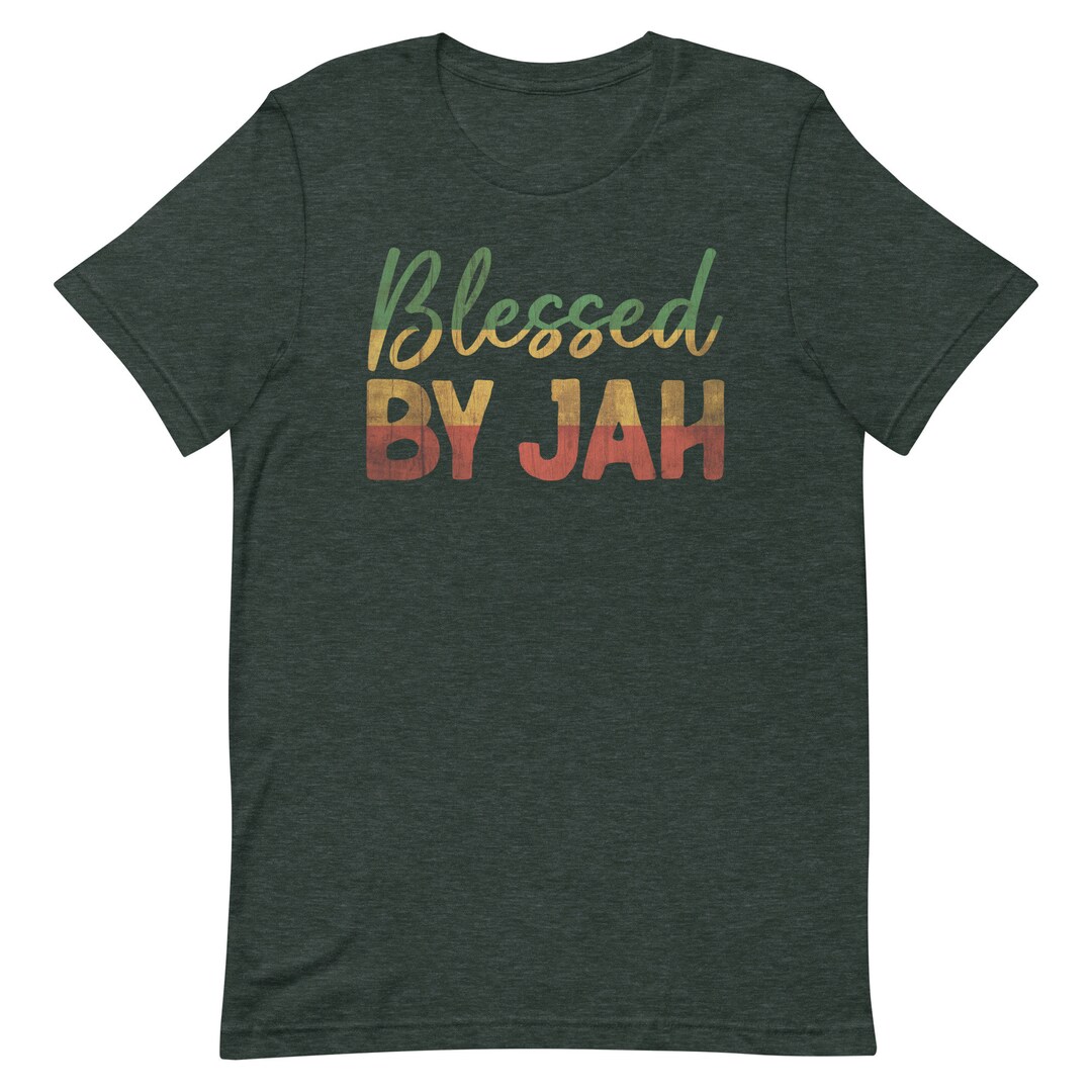 Rasta T Shirt, Blessed by Jah, African Unisex T-shirt - Etsy