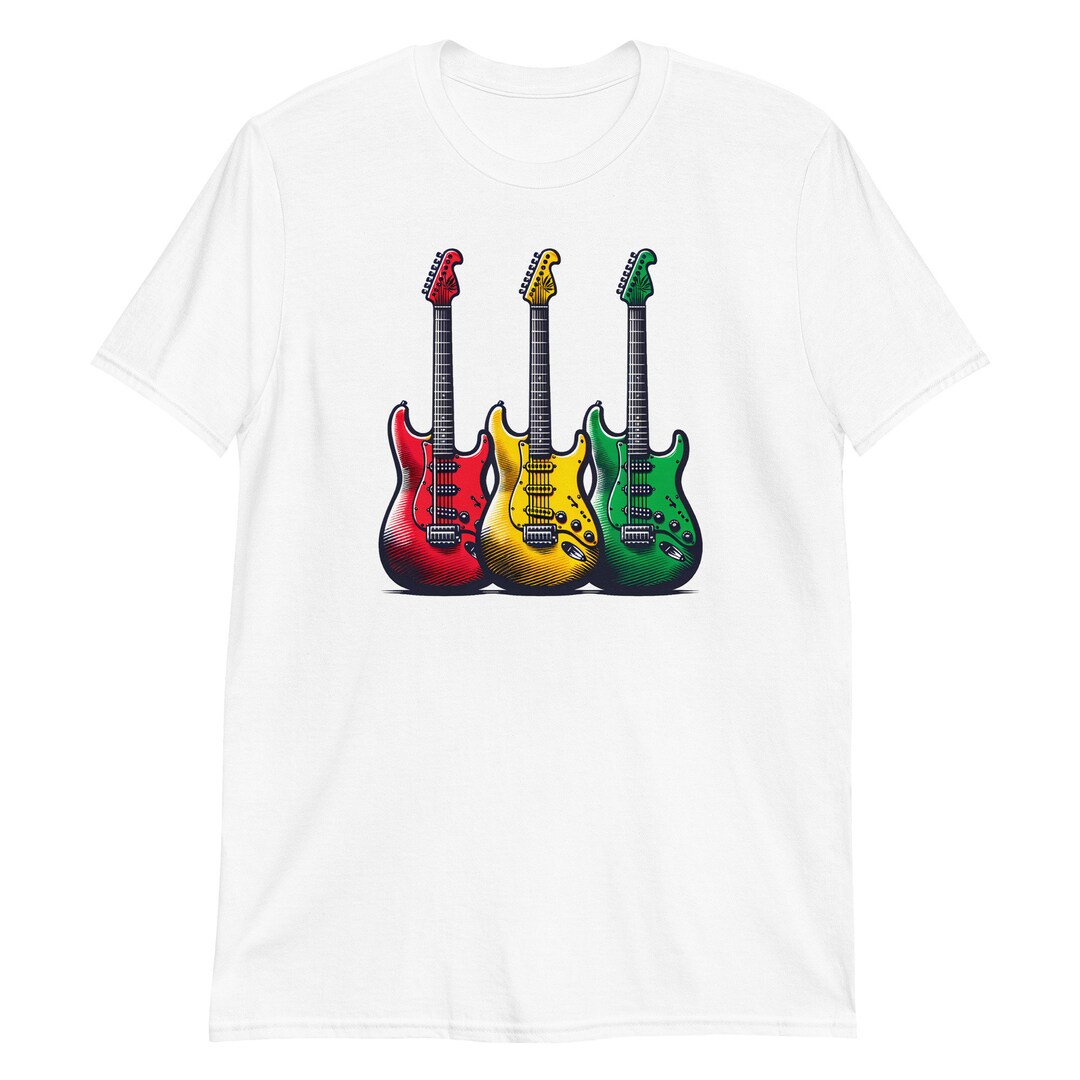 Rasta Colors, Guitars, Reggae Music Unisex T-shirt - Etsy