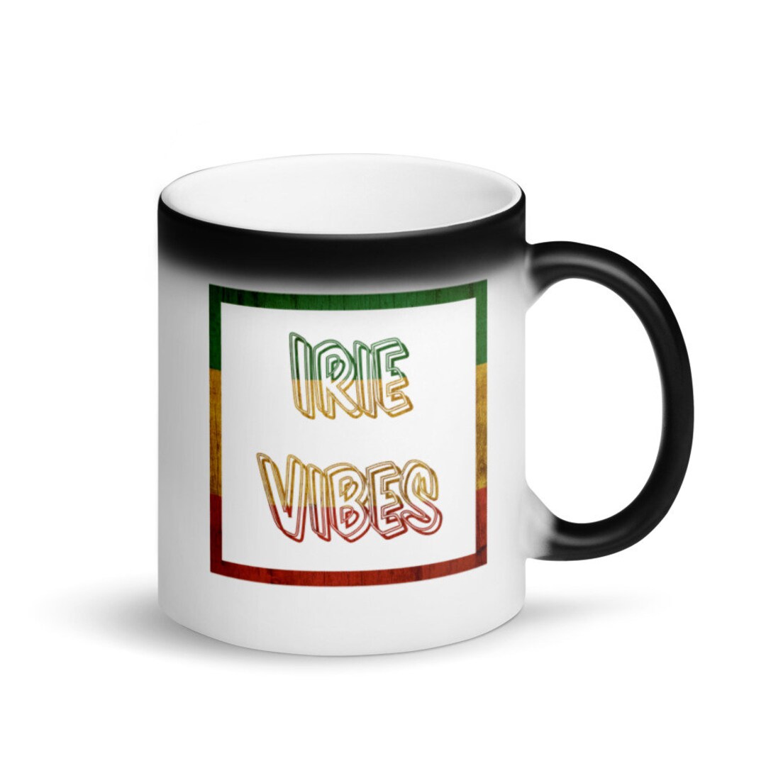 Rasta Mug, Irie Vibes, Rastafarian, Jamaica, Reggae Matte Black Magic ...